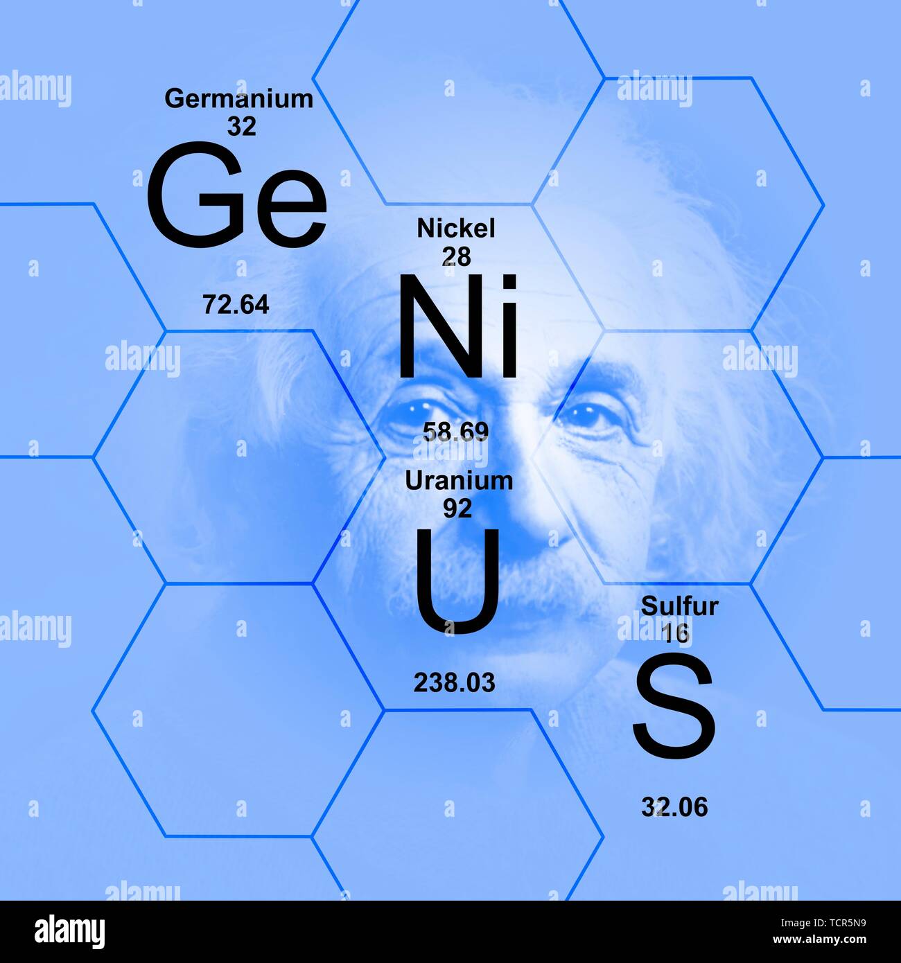 Chemical elements genius, illustration Stock Photo - Alamy