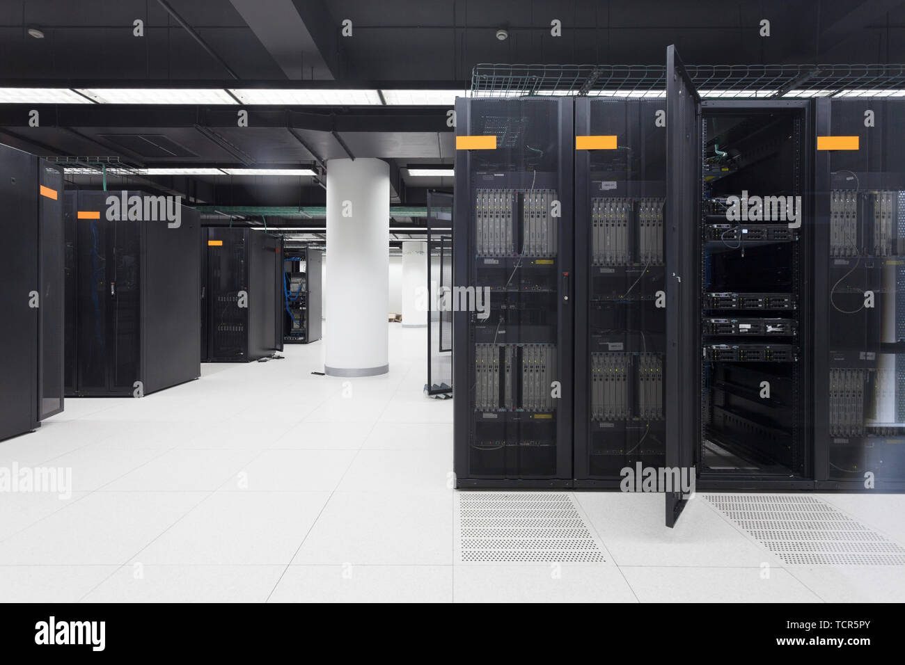 Telecommunication server in data center Stock Photo - Alamy