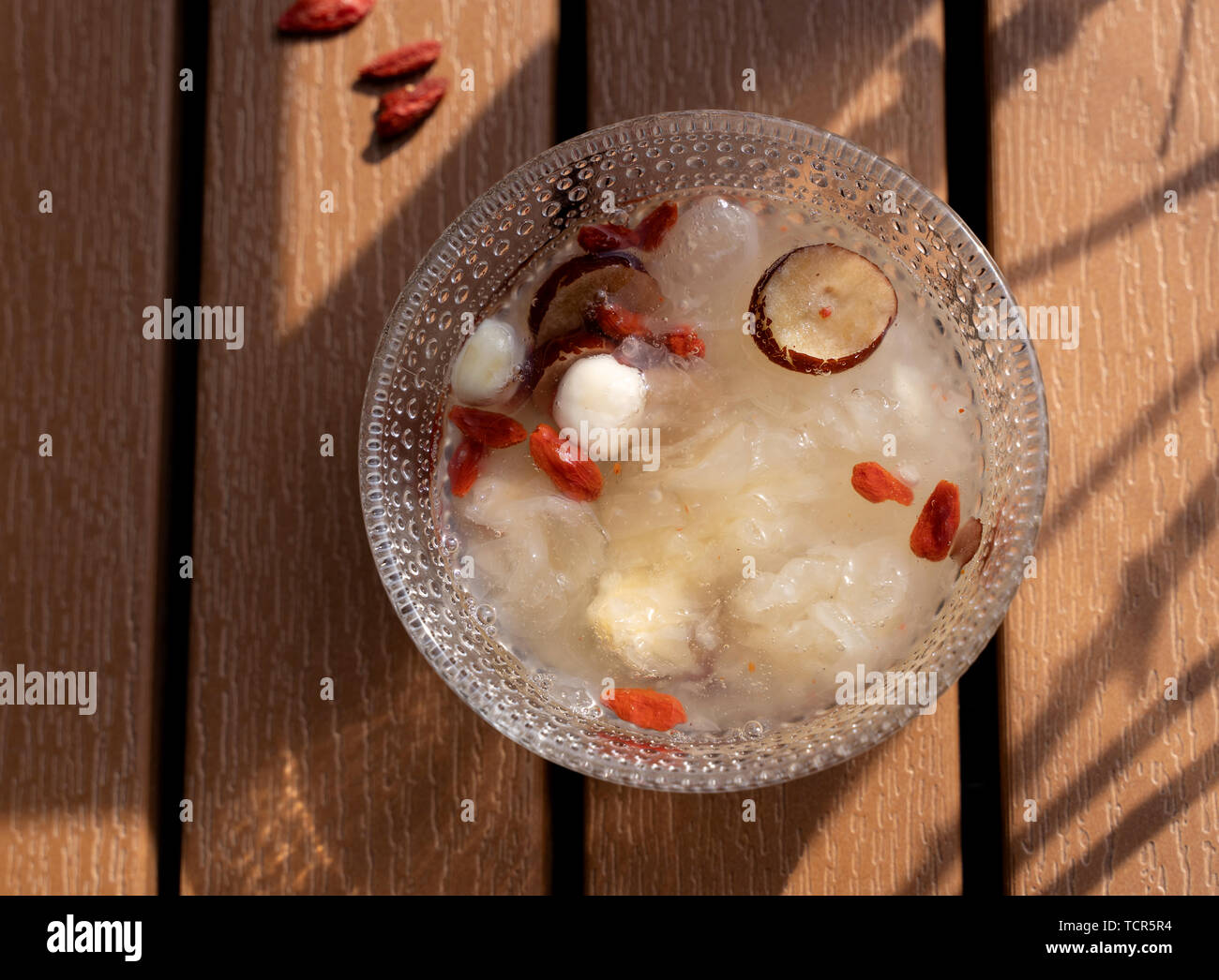 Red jujube silver ear lotus seed soup Stock Photo - Alamy