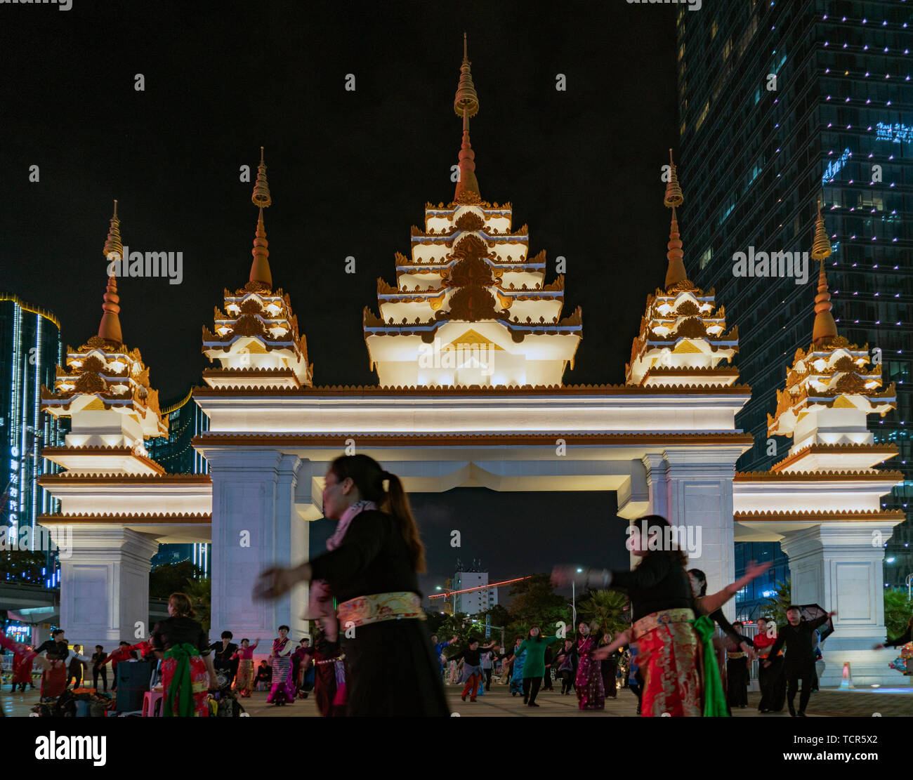 South Asian style village, Kunming Stock Photo - Alamy
