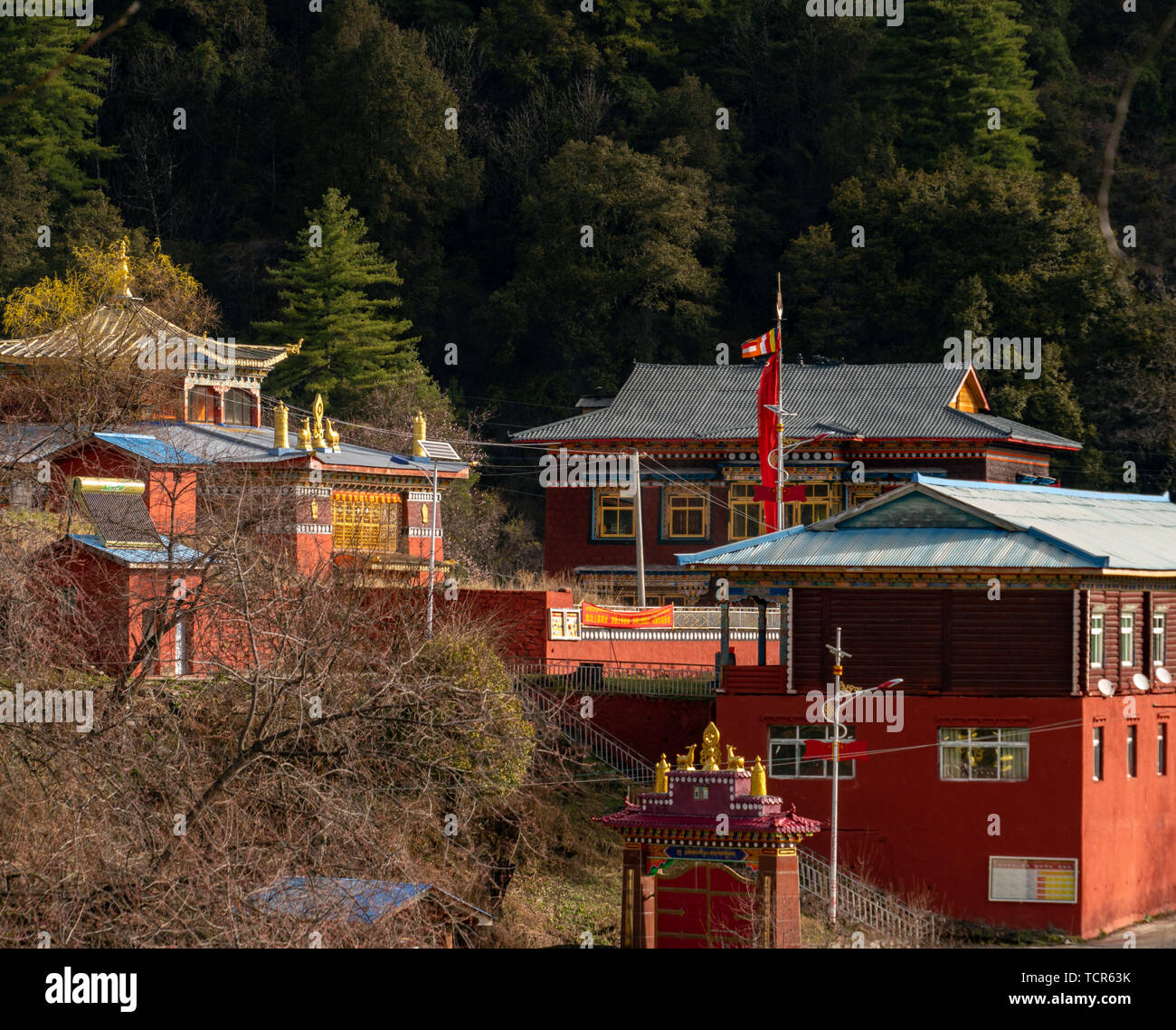 The scenery of Renqing Inn Stock Photo - Alamy