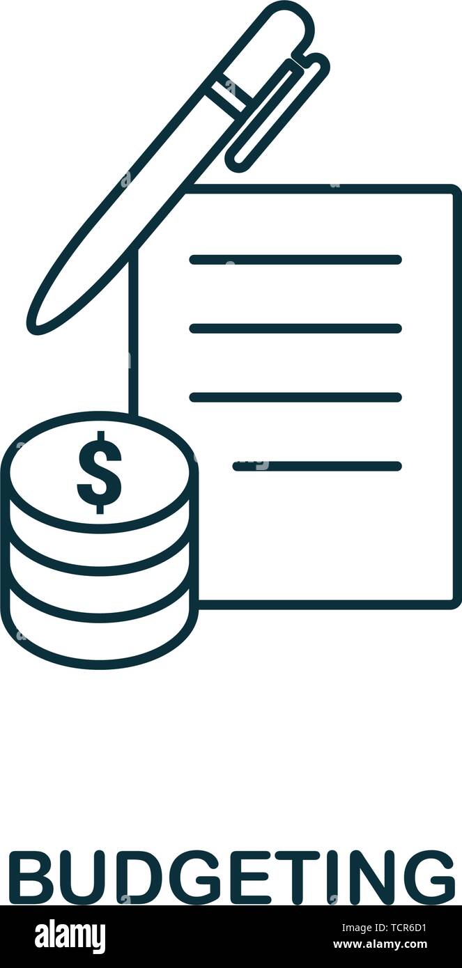Budgeting outline icon. Thin line style icons from personal finance ...