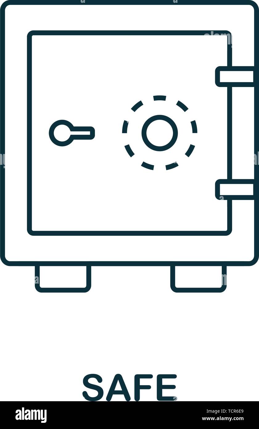 Safe outline icon. Thin line style icons from personal finance icon ...