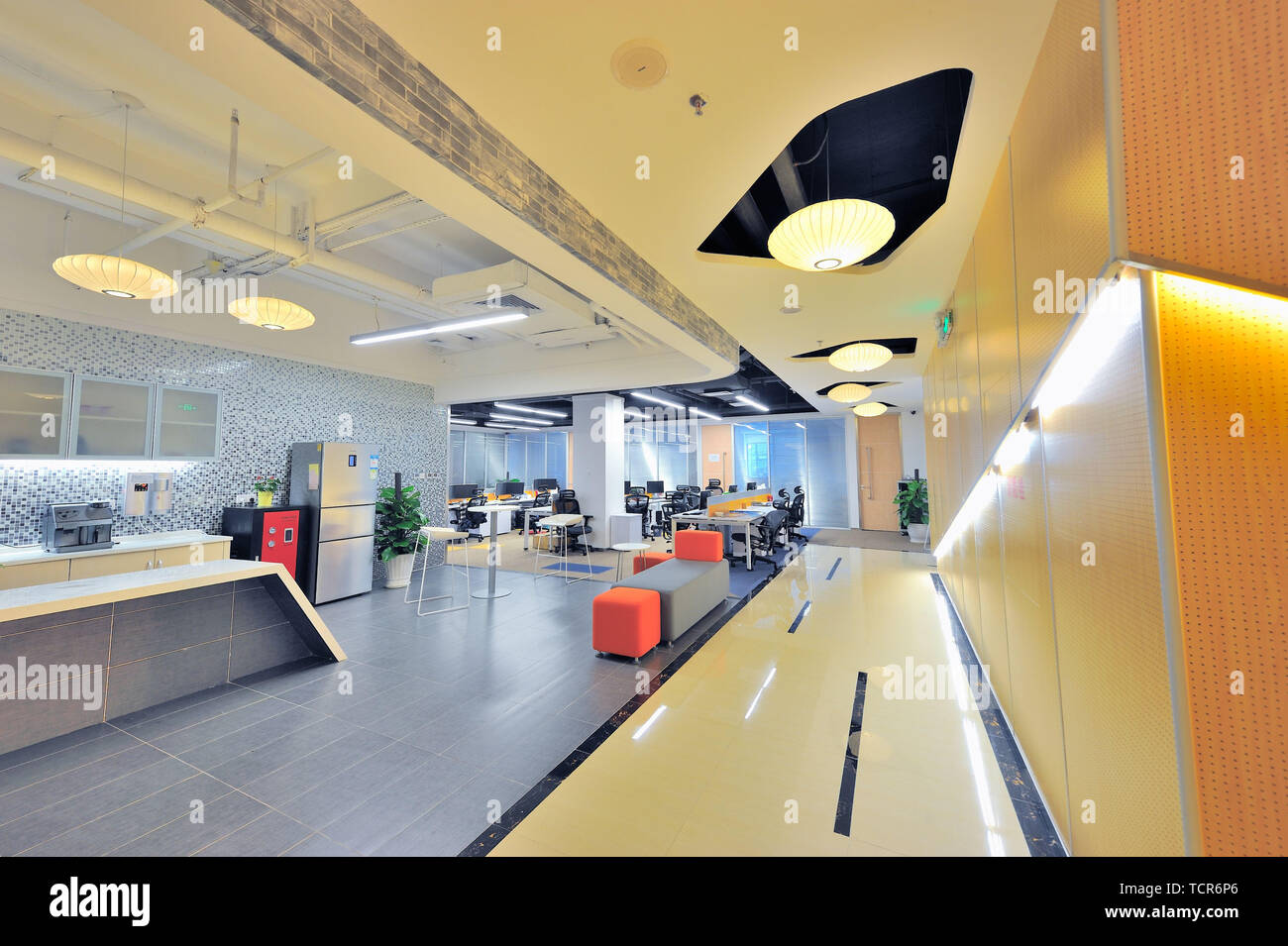 Space design, indoor, outdoor, lighting, light, office, reality Stock ...