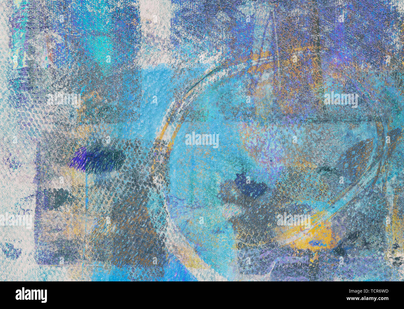 Handmade abstract acrylic design on watercolour paper background made ...