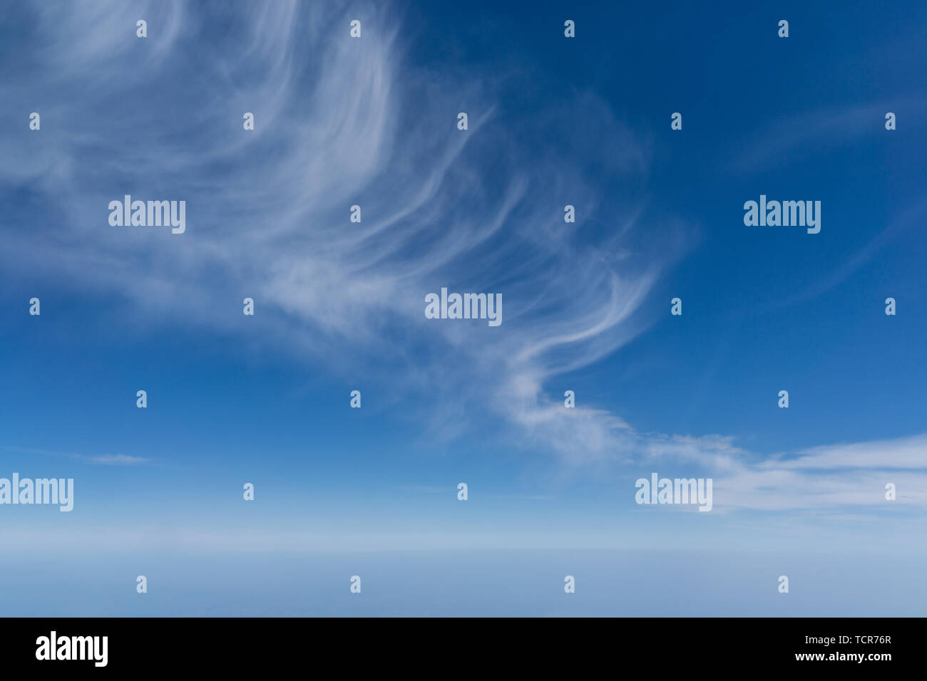 Aerial shot, blue sky and white clouds Stock Photo - Alamy