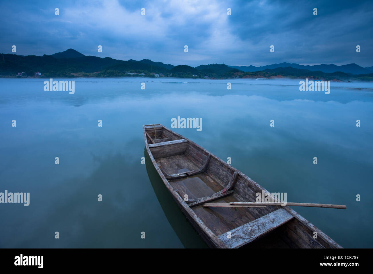 Boat on river Stock Photo - Alamy