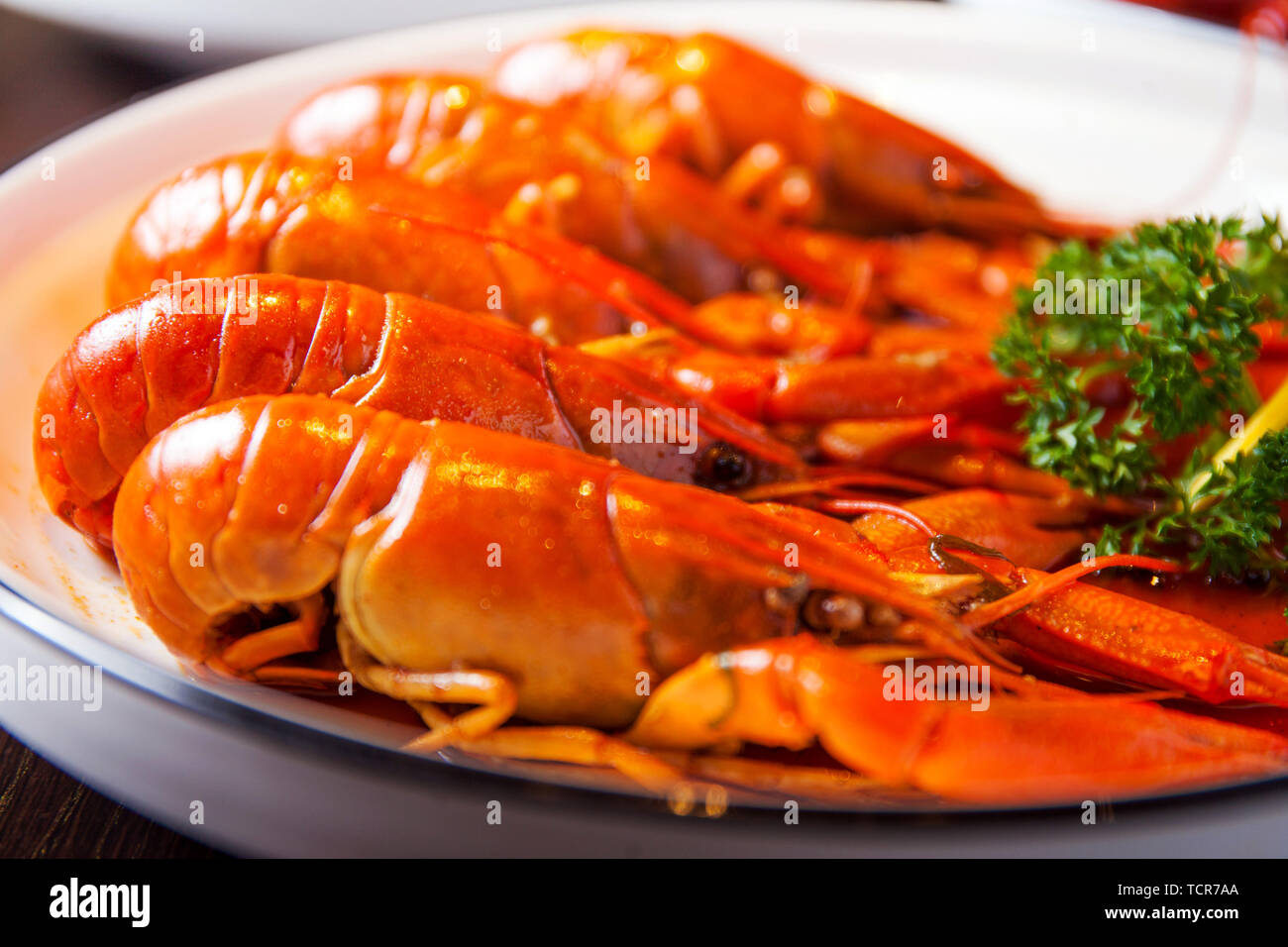Chinese food: crayfish Stock Photo - Alamy