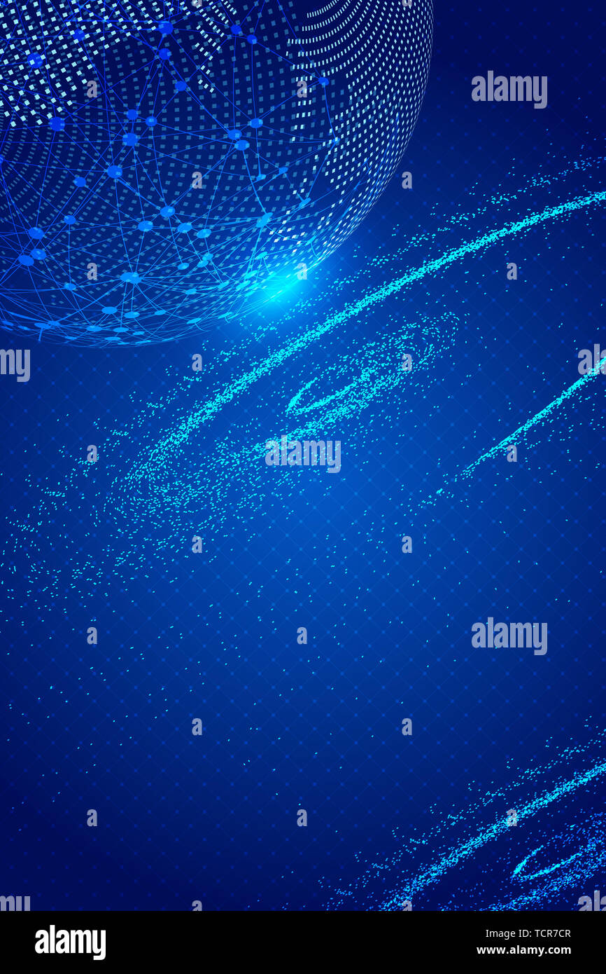 Cosmic wormhole vortex, world map, point, line composition ...