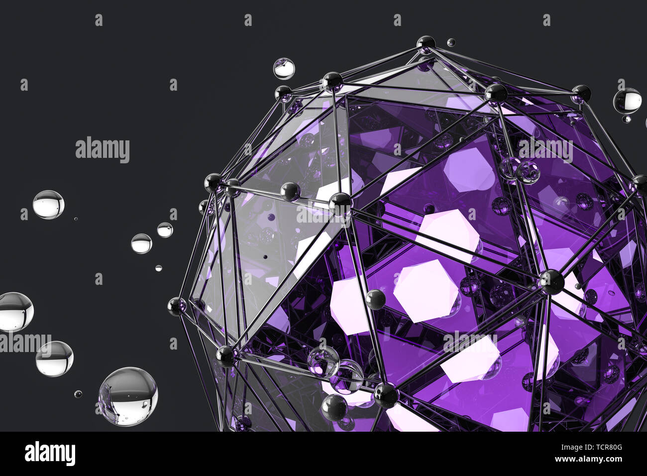 Three-dimensional polygonal gems, three-dimensional rendering Stock ...