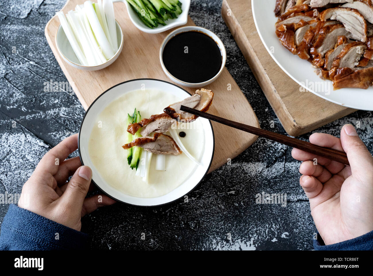 Peking Roast Duck Package Stock Photo - Alamy