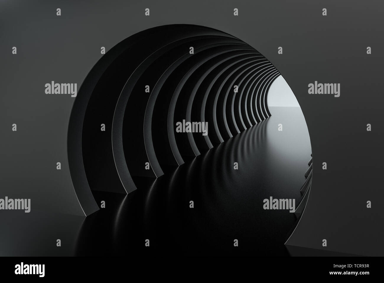 Three-dimensional rendering, curve channels with scattering luminous ...
