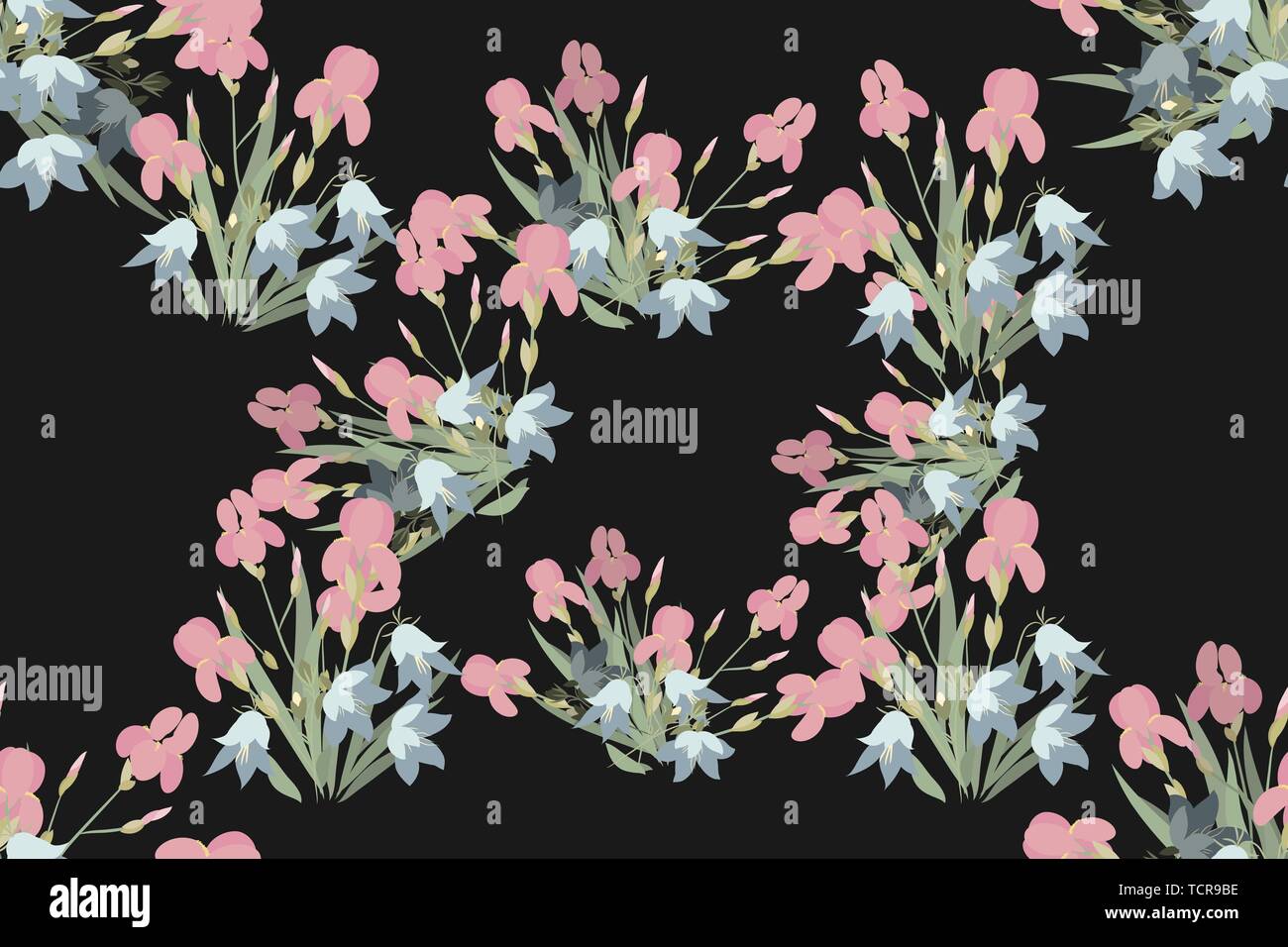 Floral iris bell background vector illustration Stock Vector Image ...