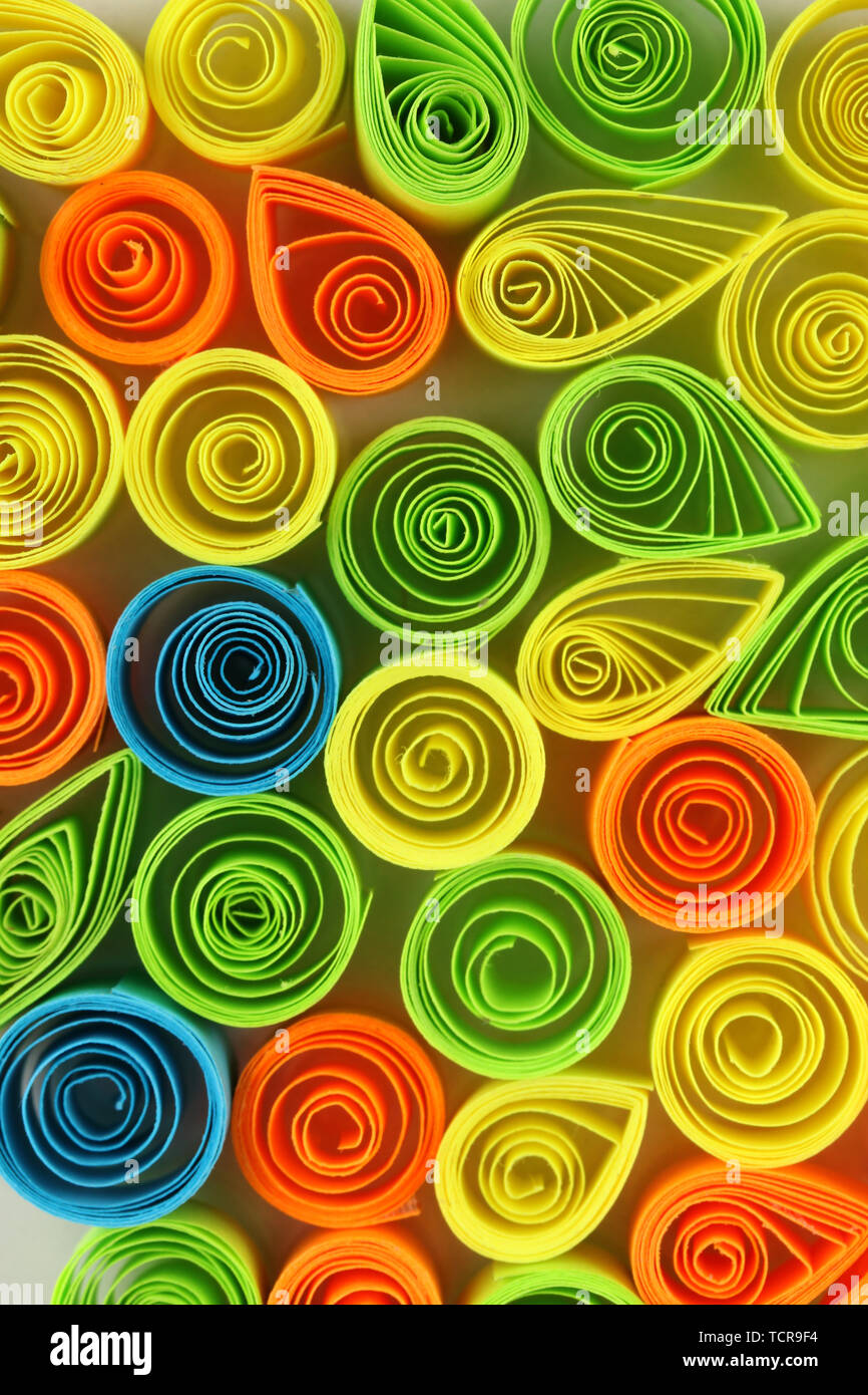 Colorful quilling close-up Stock Photo - Alamy