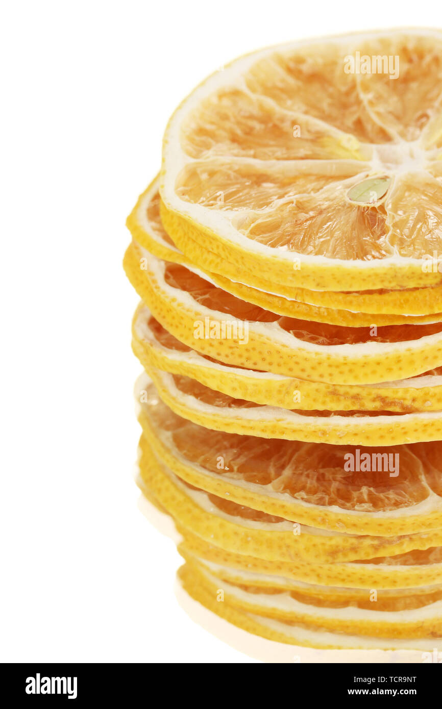 dried lemons isolated on white Stock Photo - Alamy