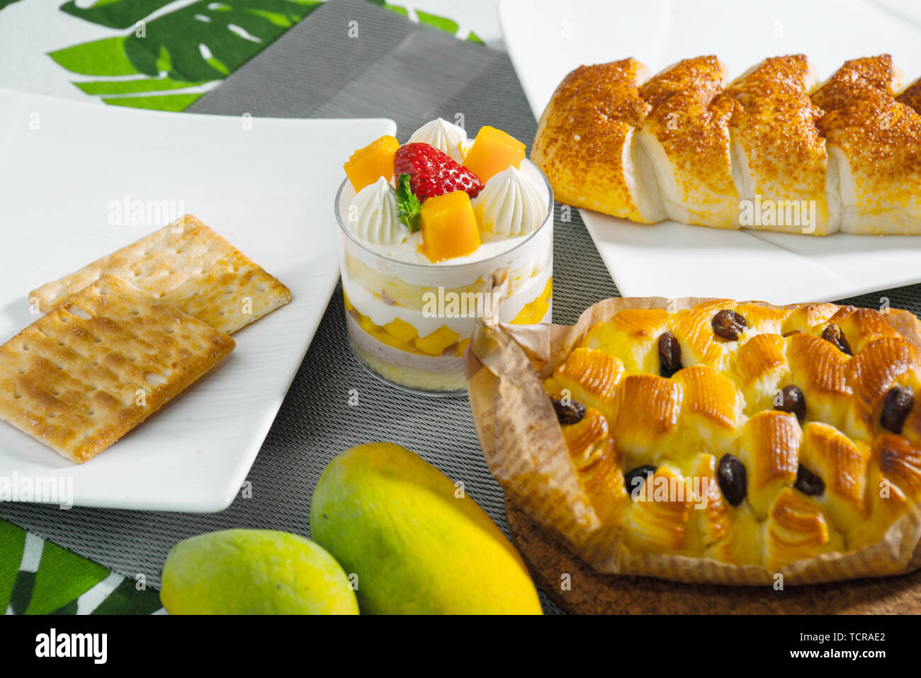 Cake bread fruit pastry afternoon tea Stock Photo - Alamy