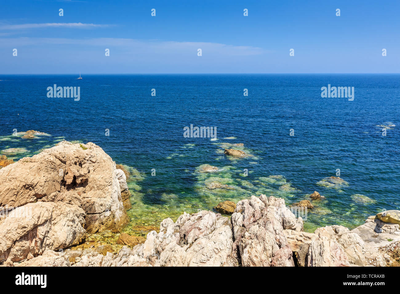 The blue sea Stock Photo - Alamy