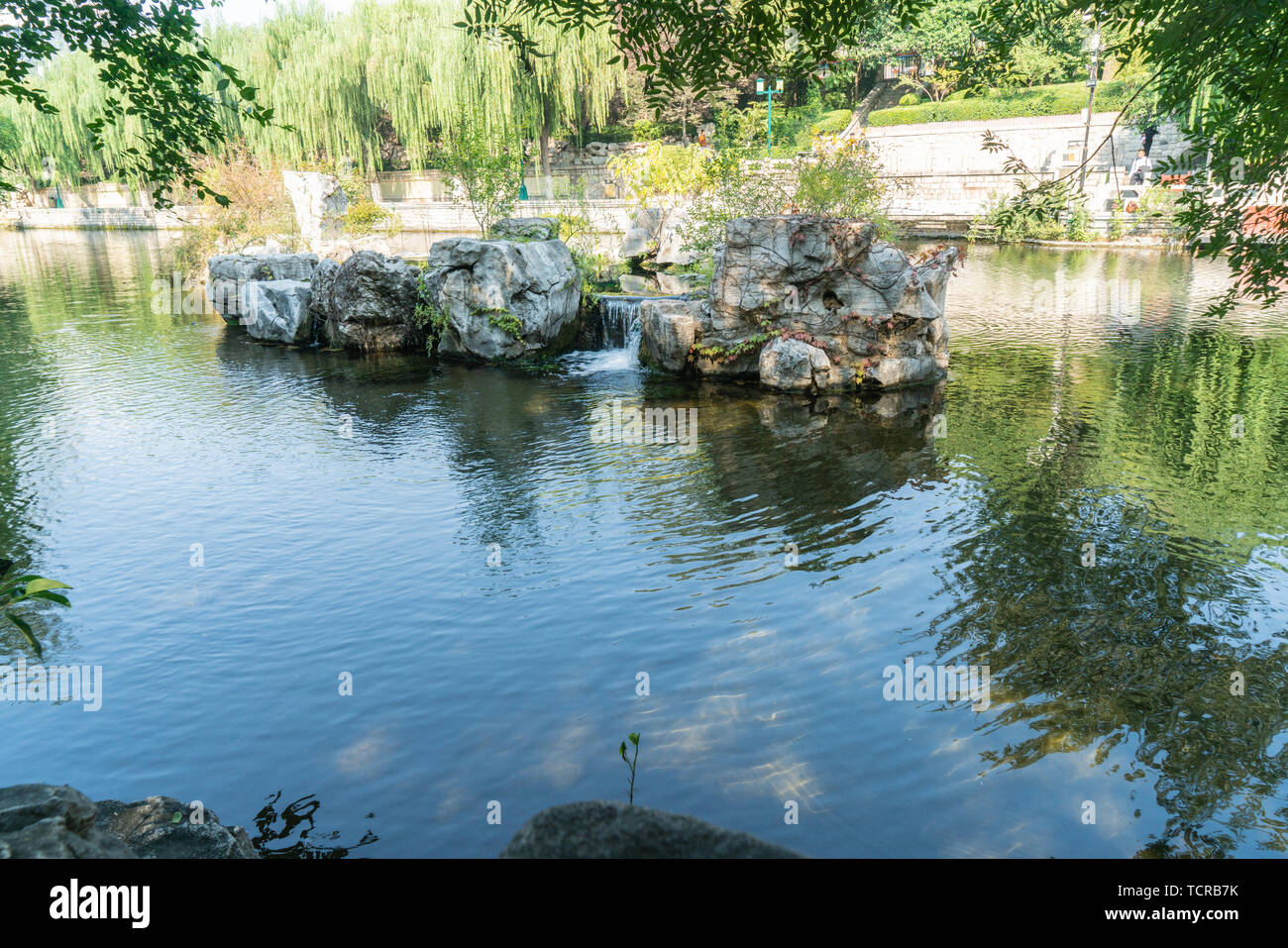 Black Tiger Spring Moat Park, Jinan, Shandong Province Stock Photo - Alamy