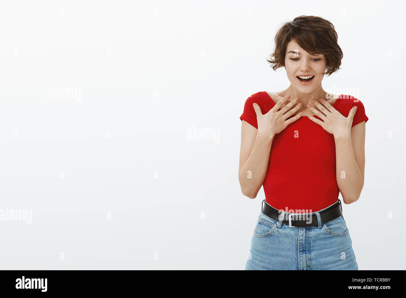 Woman gasping for breath hi-res stock photography and images - Alamy