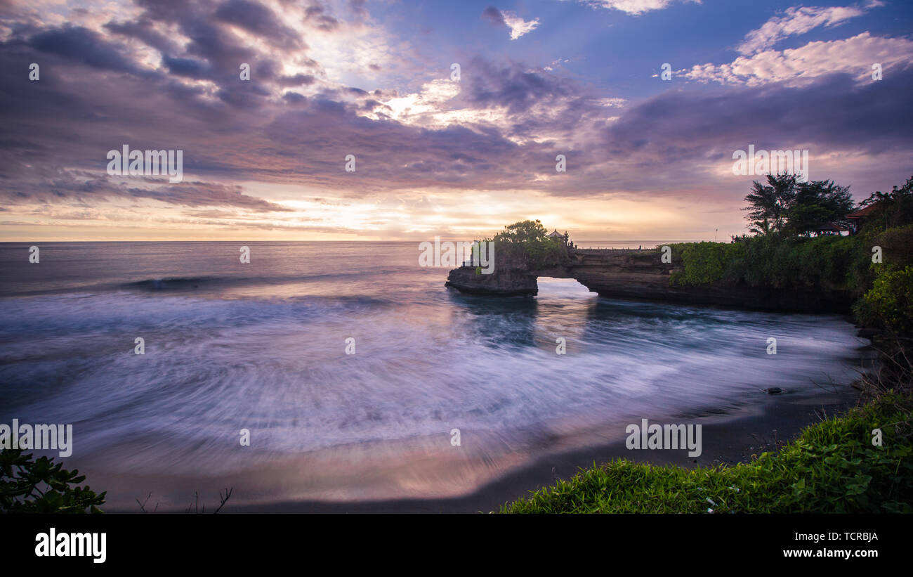 Sunset Landscape of Sea Temple, Bali, Indonesia Stock Photo - Alamy