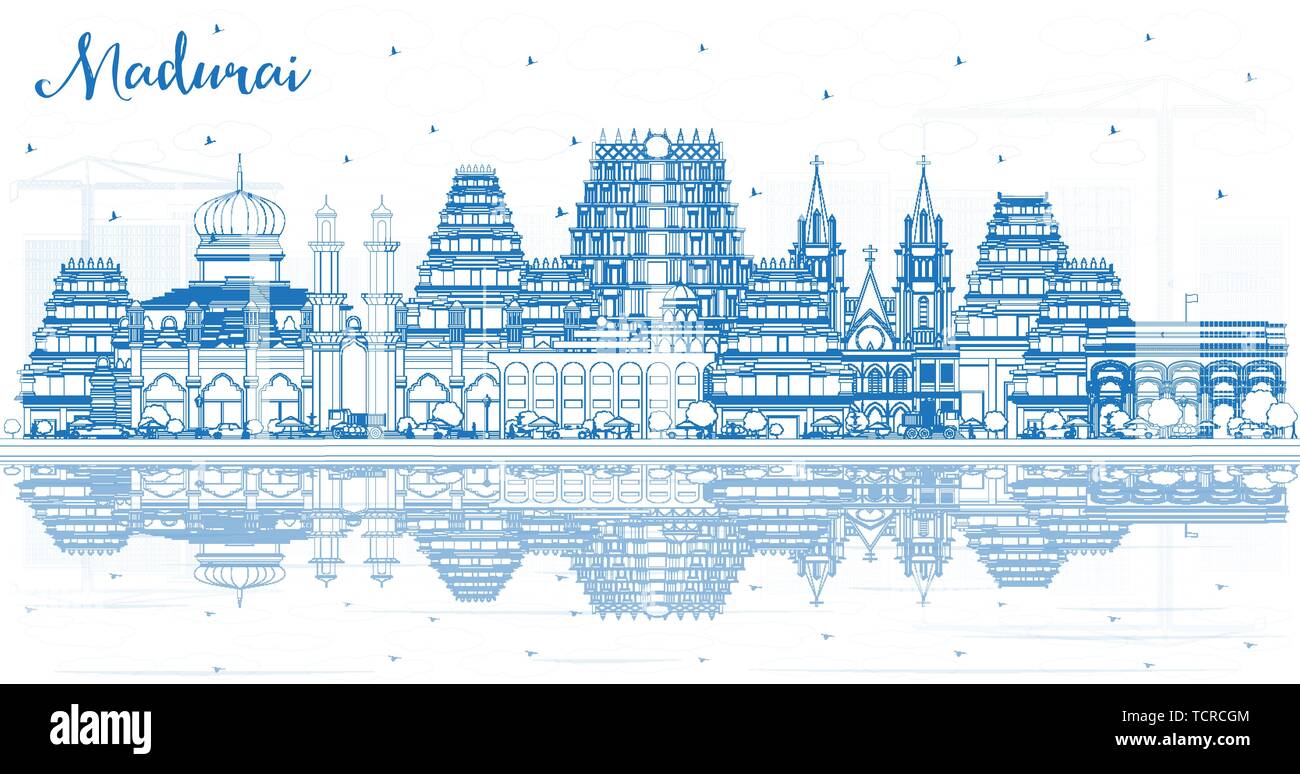 Madurai temple Stock Vector Images - Alamy