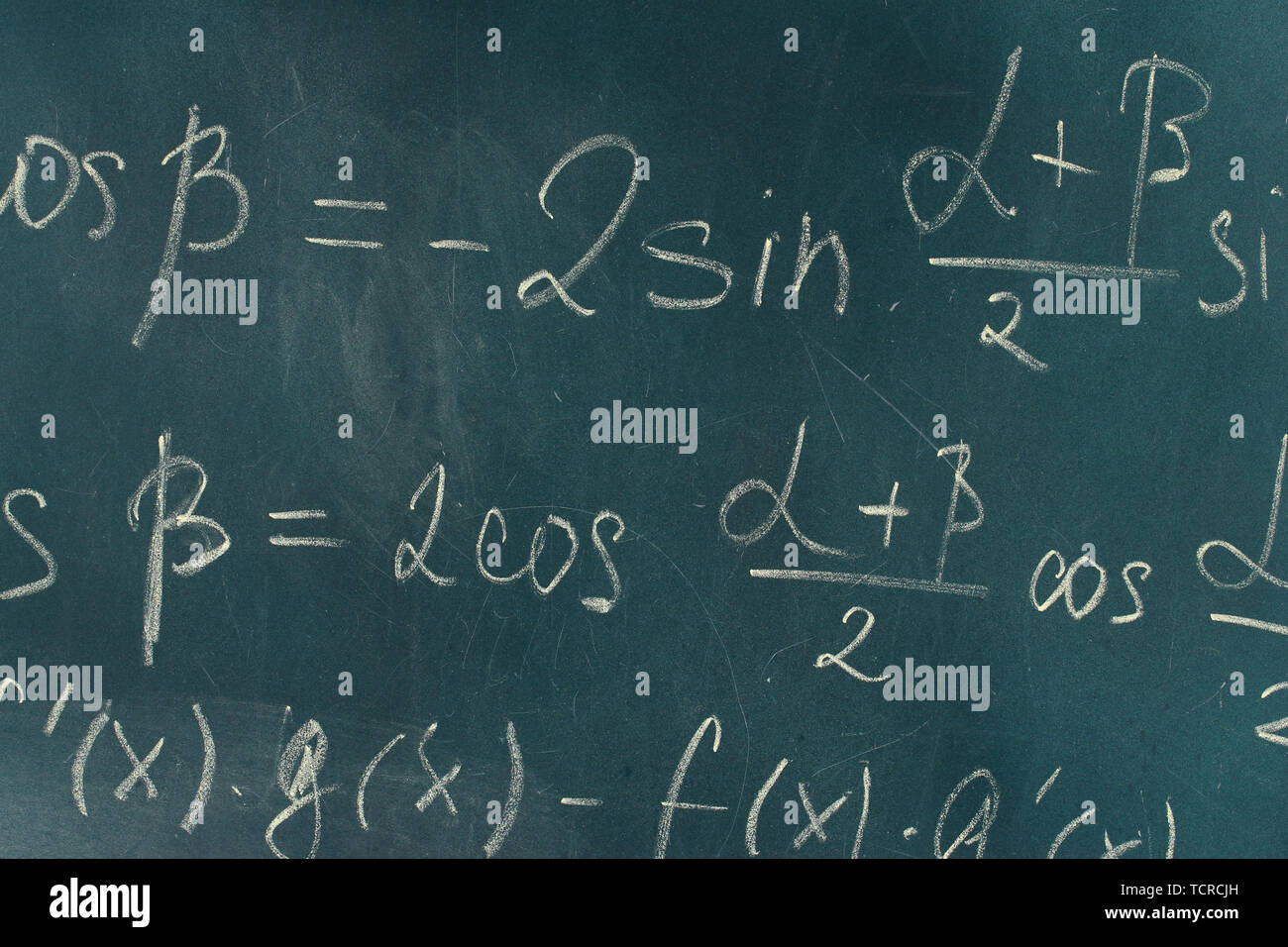 Math formula written on blackboard with chalk Stock Photo - Alamy