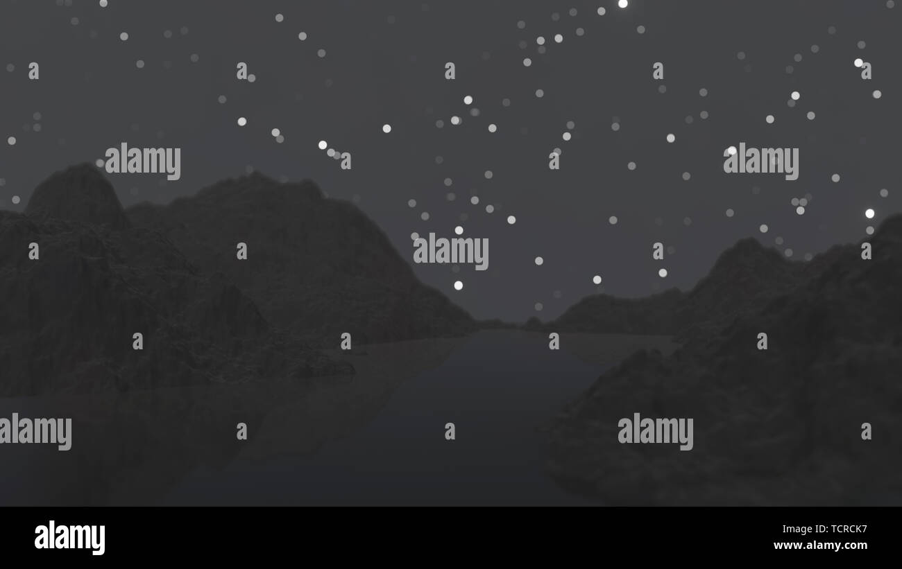 Night time nature landscape and stary sky Stock Photo - Alamy