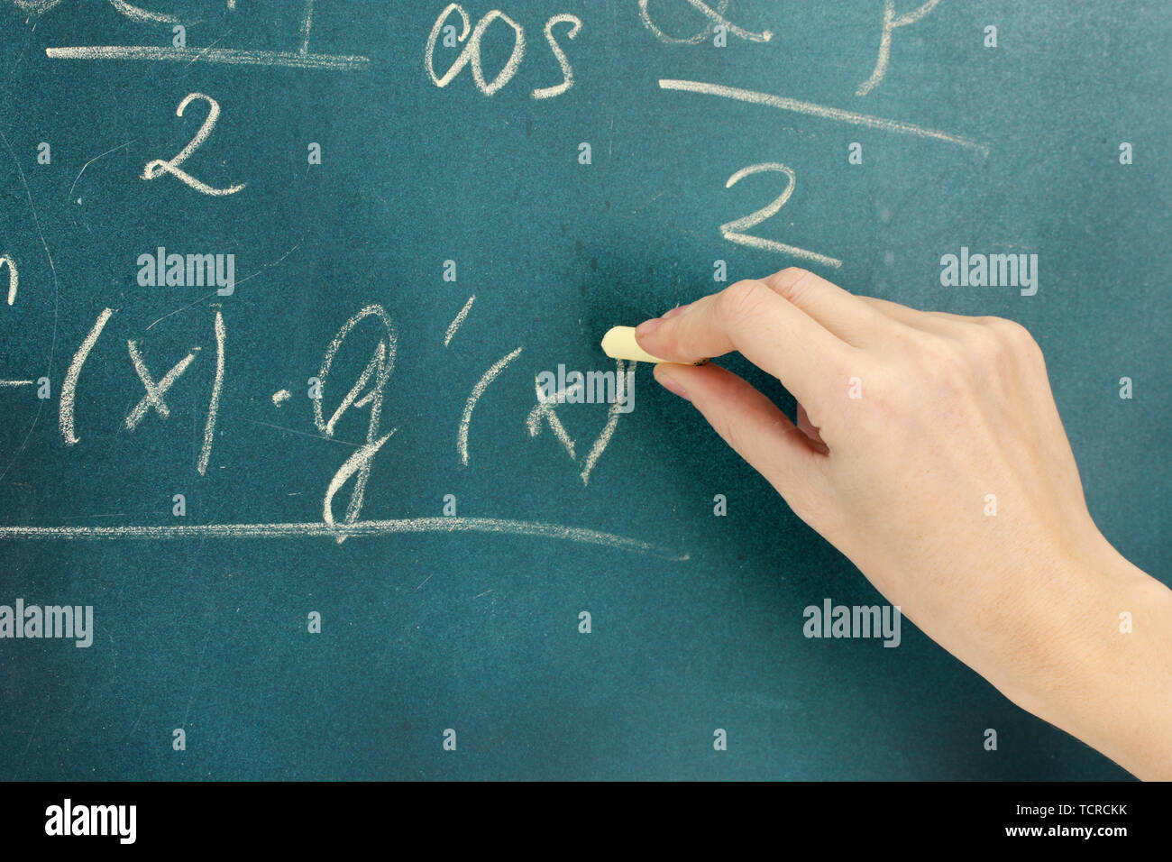 Math formula written on blackboard with chalk Stock Photo - Alamy