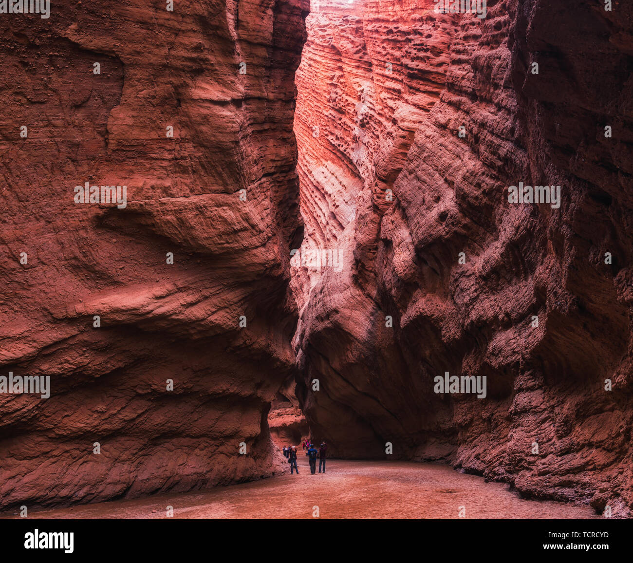 Scenery of the mysterious Grand Canyon in Kuqa Tianshan, Xinjiang Stock ...