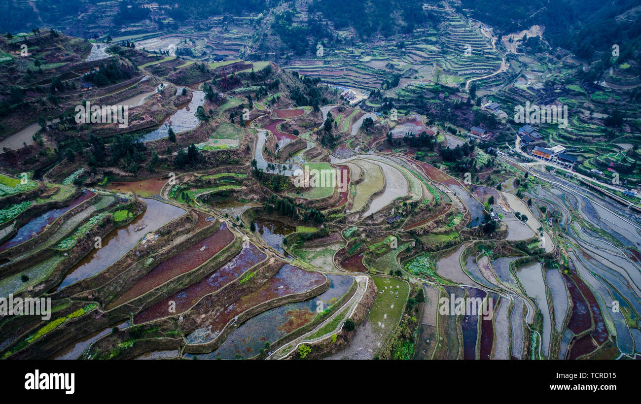 Miaozhai terrace, Guizhou Stock Photo - Alamy