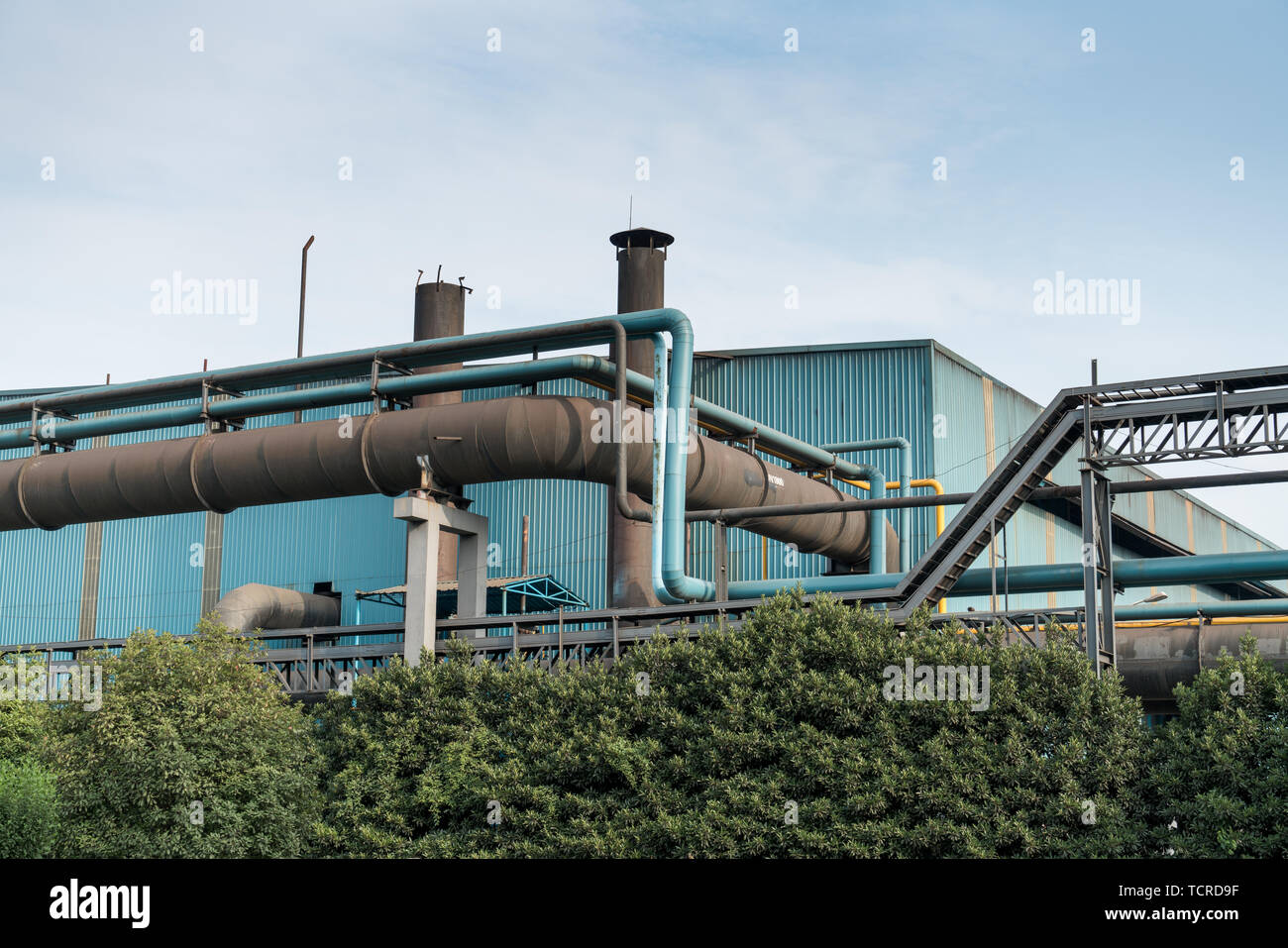 Industrial plant building, steel frame structure Stock Photo - Alamy