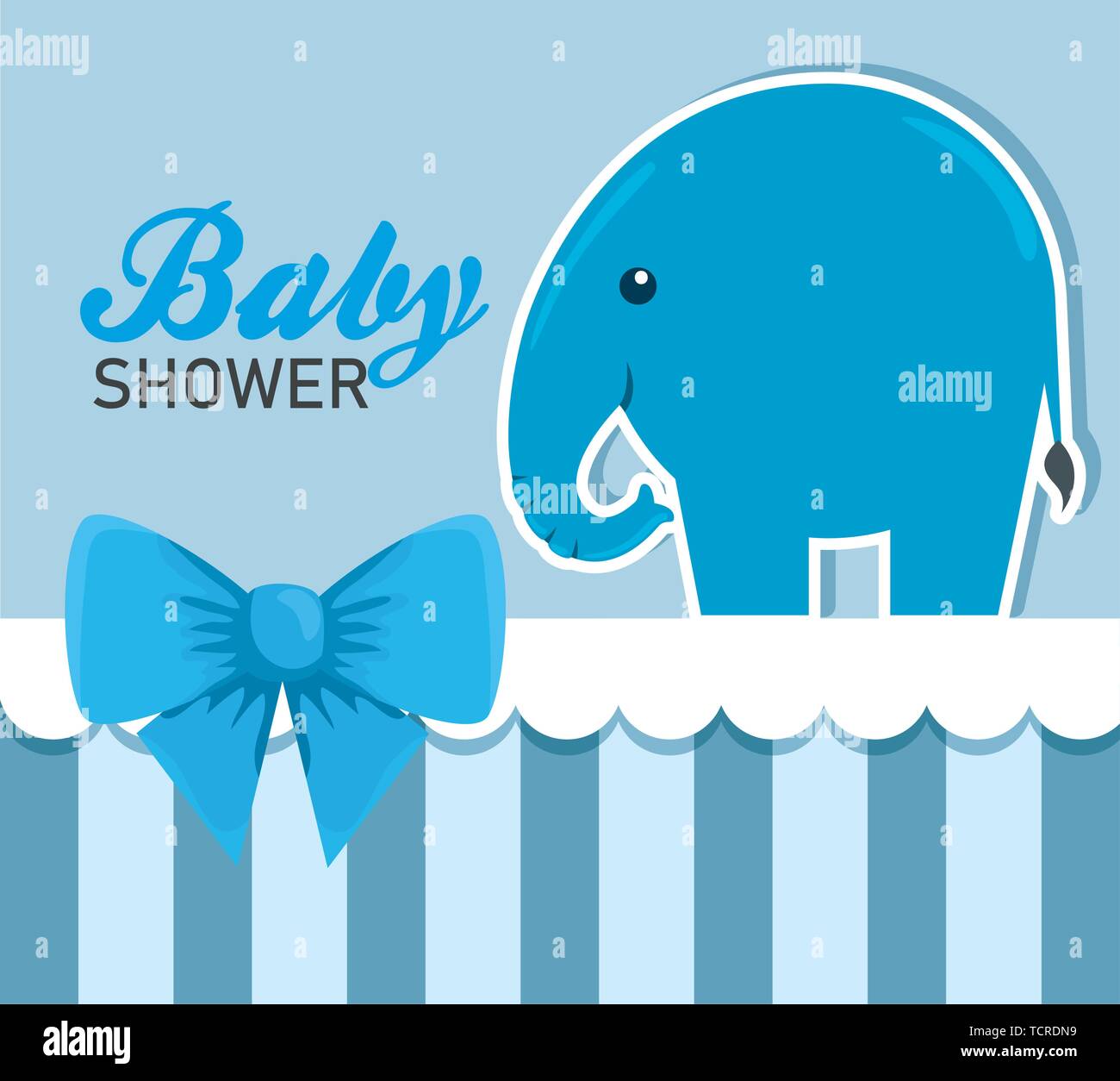banner of blue elephant and ribbon bow Stock Vector Image & Art - Alamy