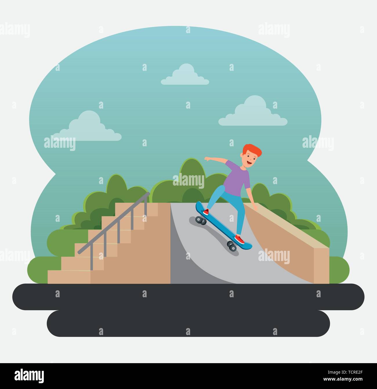 Skate park ramps Stock Vector Images - Alamy