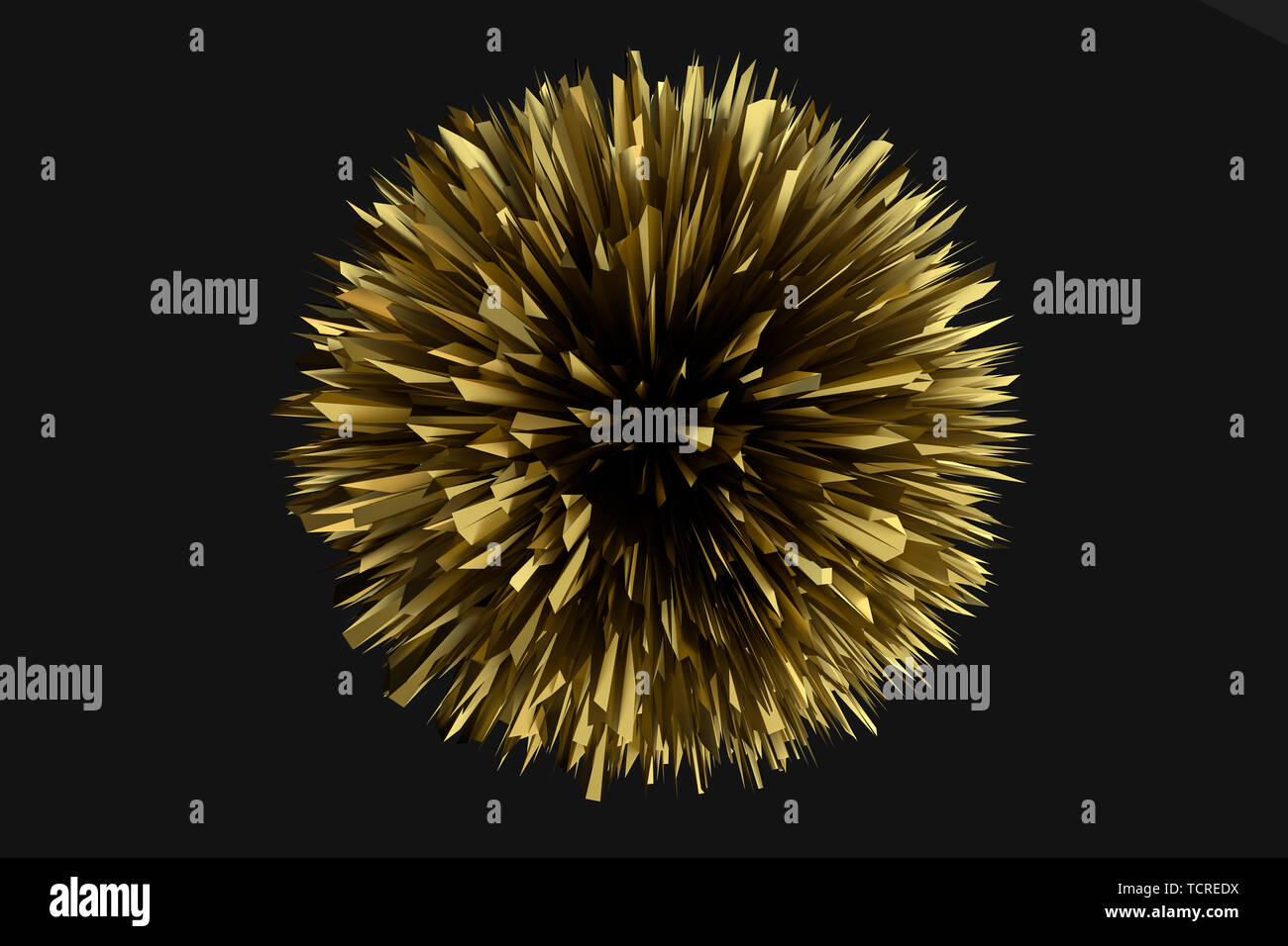 Gold curved metal ball, three-dimensional rendering Stock Photo - Alamy