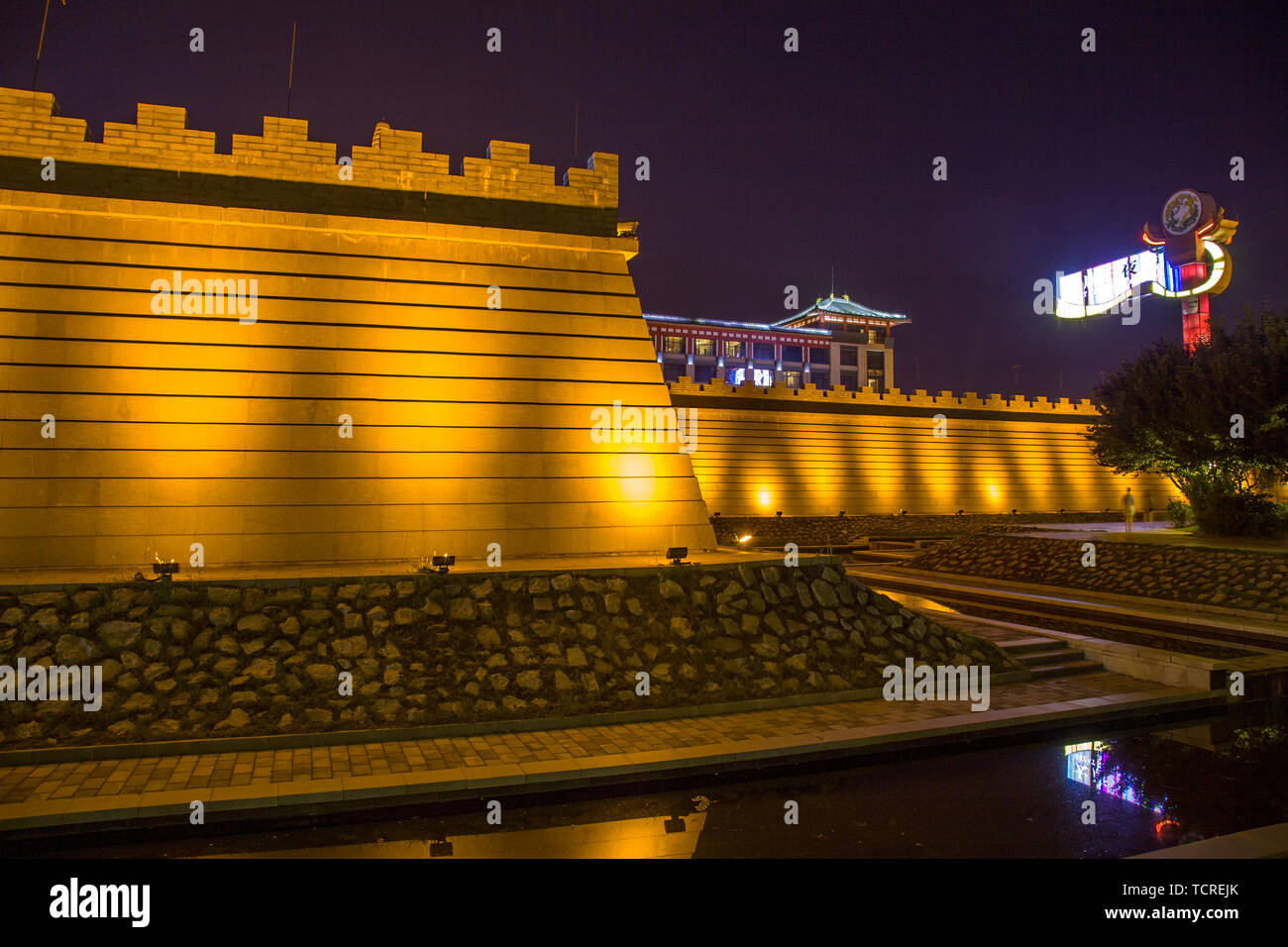 Night View of Datang Night City in Xi'an, Shaanxi Province Stock Photo ...
