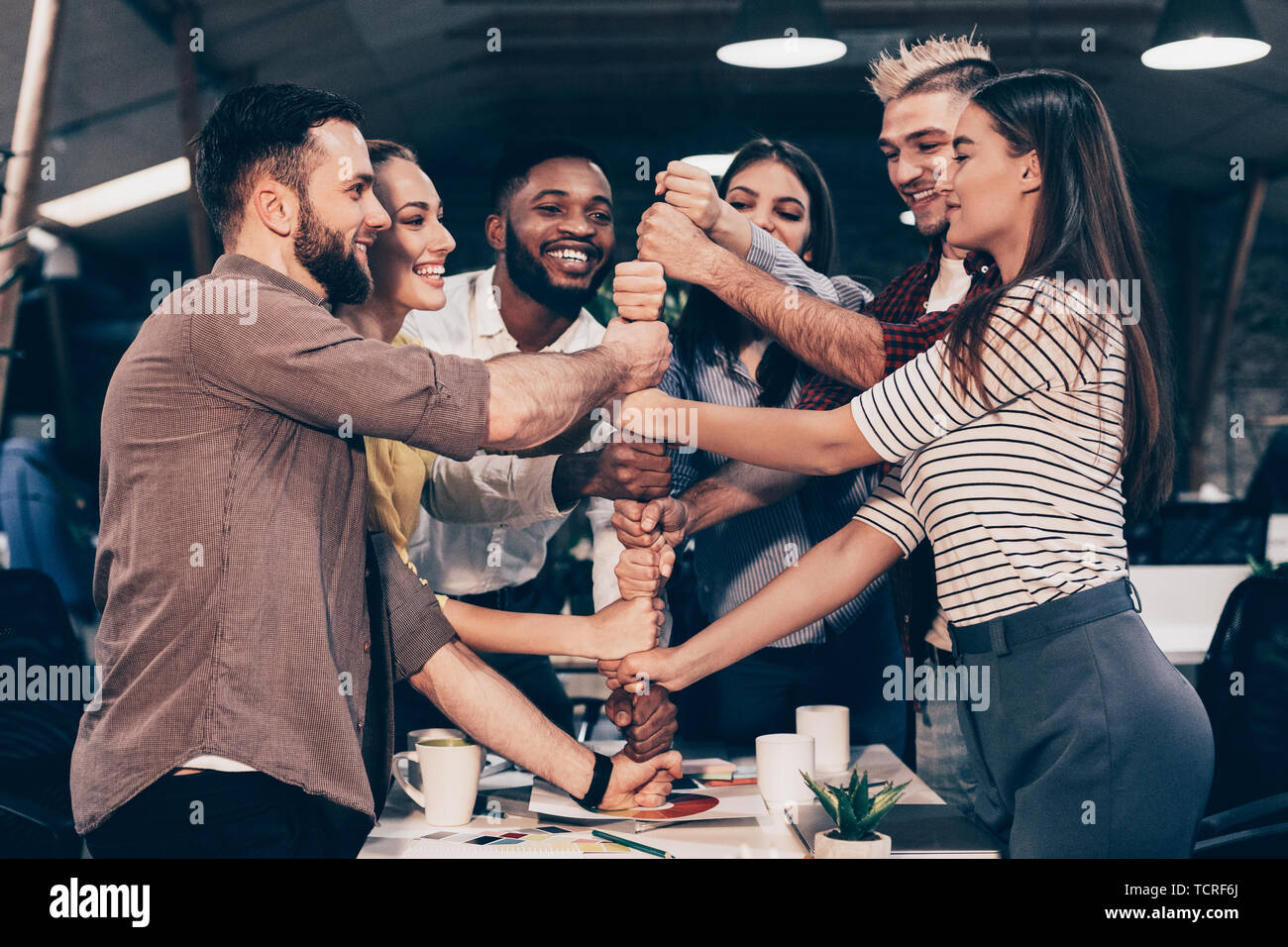 Unity concept people building hi-res stock photography and images - Alamy