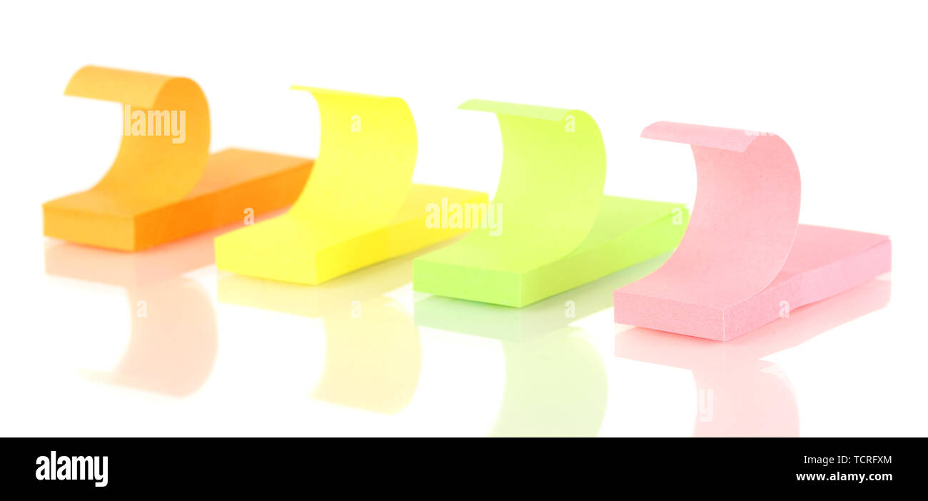 Colorful Sticky Notes isolated on white Stock Photo - Alamy