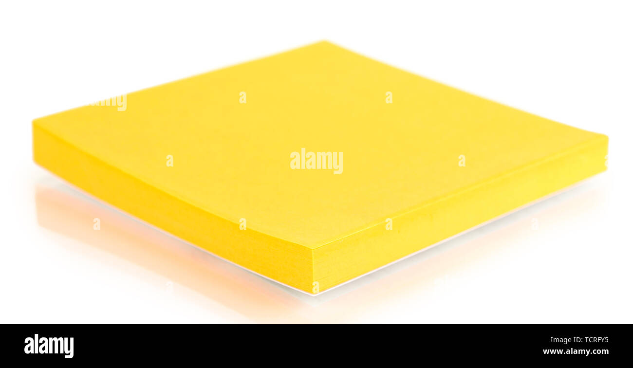 Orange sticky notes isolated on white Stock Photo - Alamy