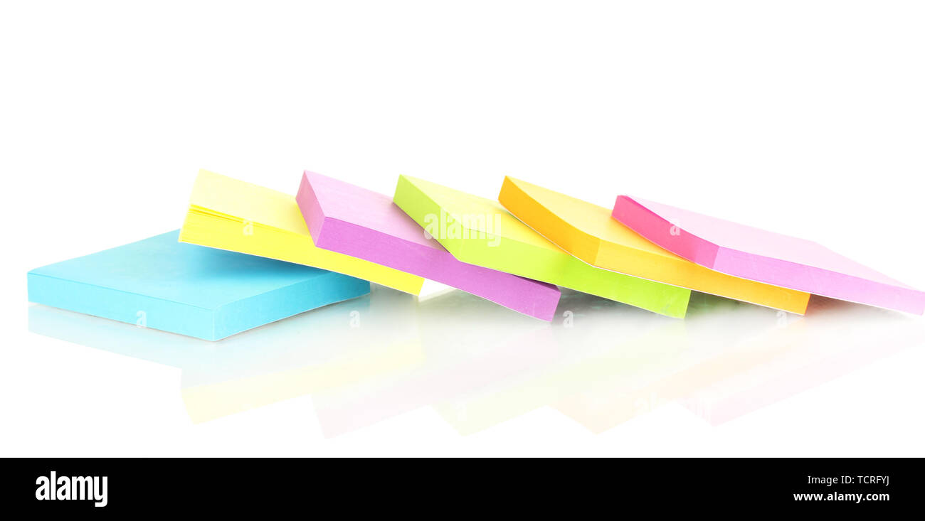 Colorful sticky notes isolated on white Stock Photo - Alamy
