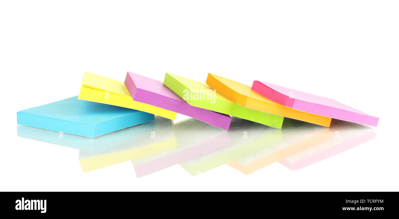 Colorful sticky notes isolated on white Stock Photo - Alamy