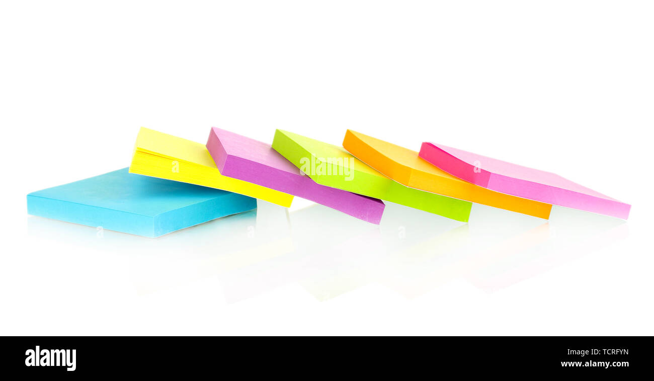 Colorful sticky notes isolated on white Stock Photo - Alamy