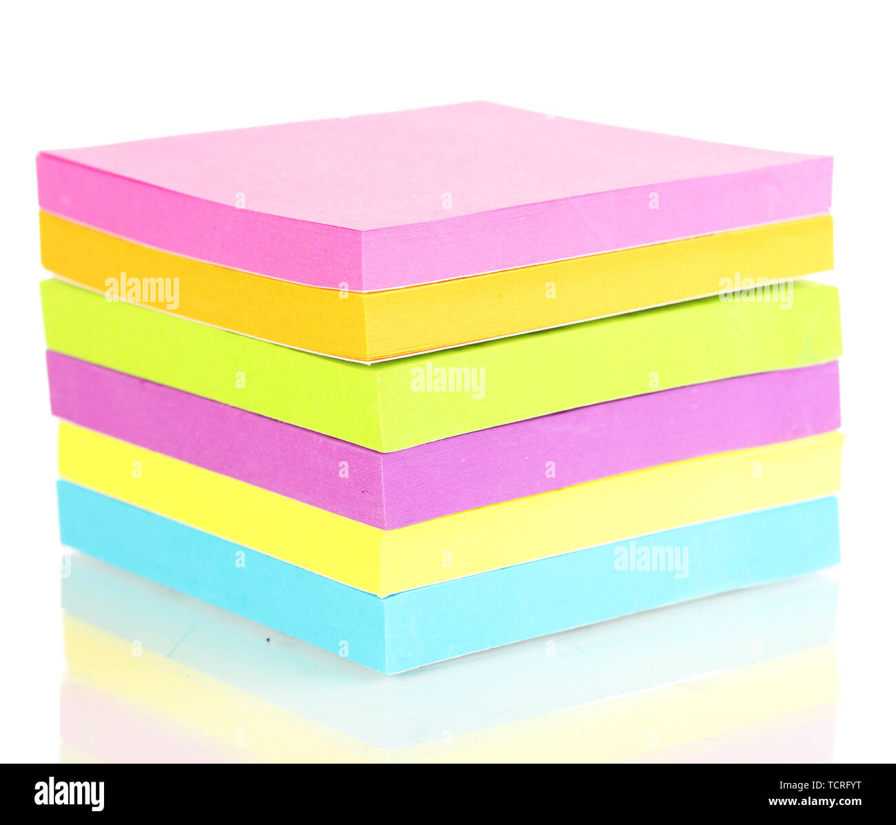 Stack of colorful Sticky Notes isolated on white Stock Photo - Alamy