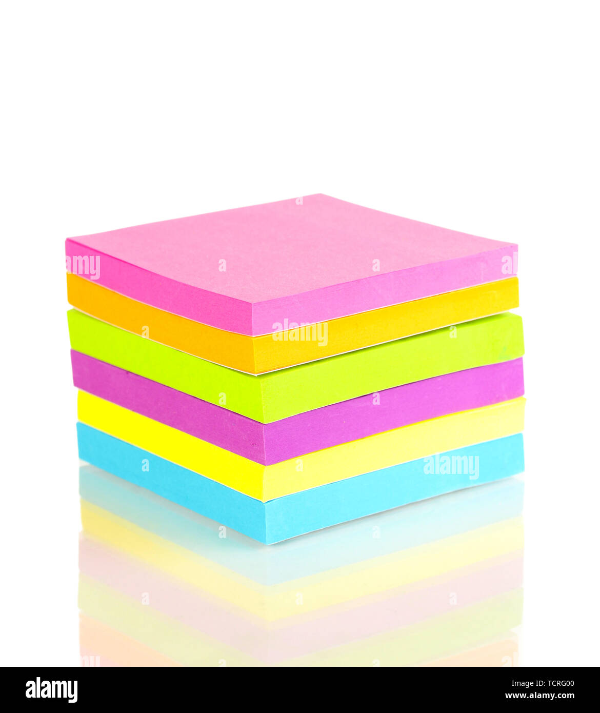 Stack of colorful Sticky Notes isolated on white Stock Photo - Alamy