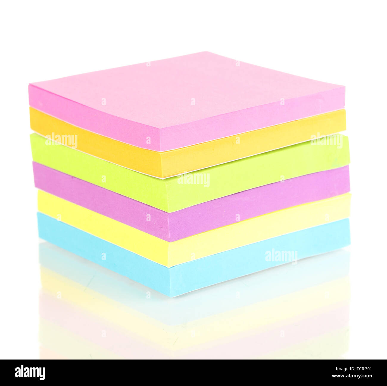 Stack of colorful Sticky Notes isolated on white Stock Photo - Alamy