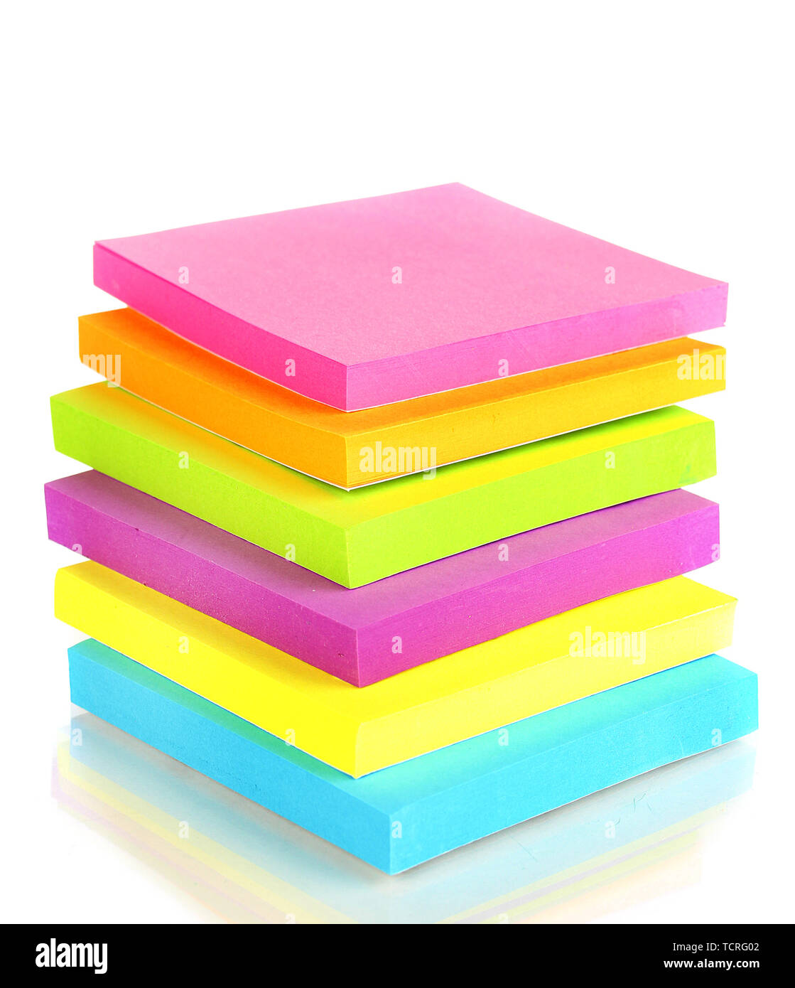 Stack of colorful Sticky Notes isolated on white Stock Photo - Alamy