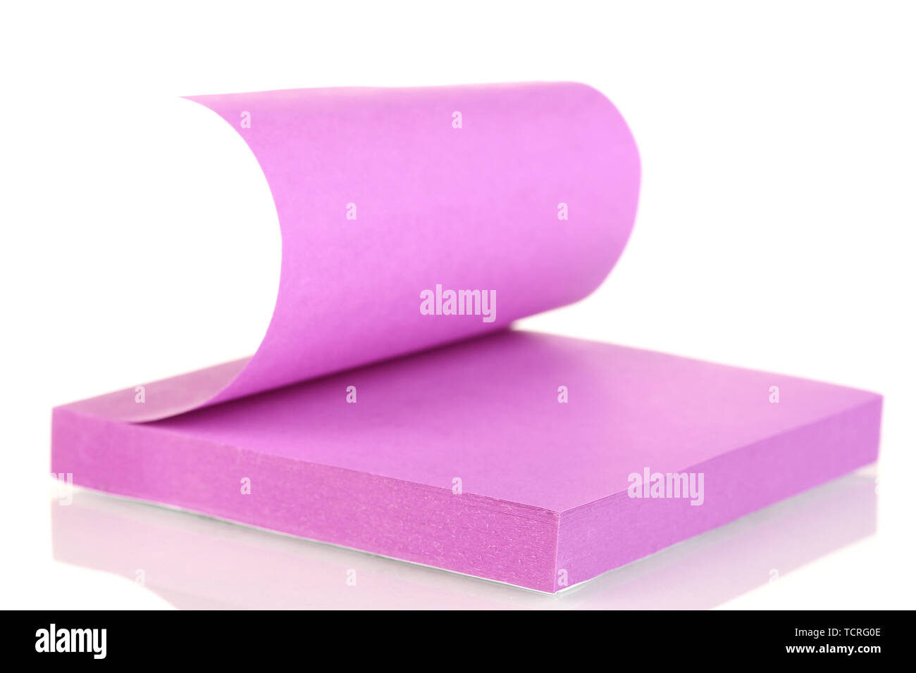 Lilac sticky notes isolated on white Stock Photo - Alamy
