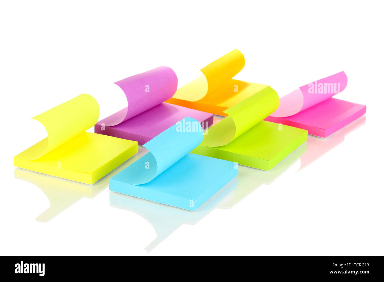 Colorful sticky notes isolated on white Stock Photo - Alamy