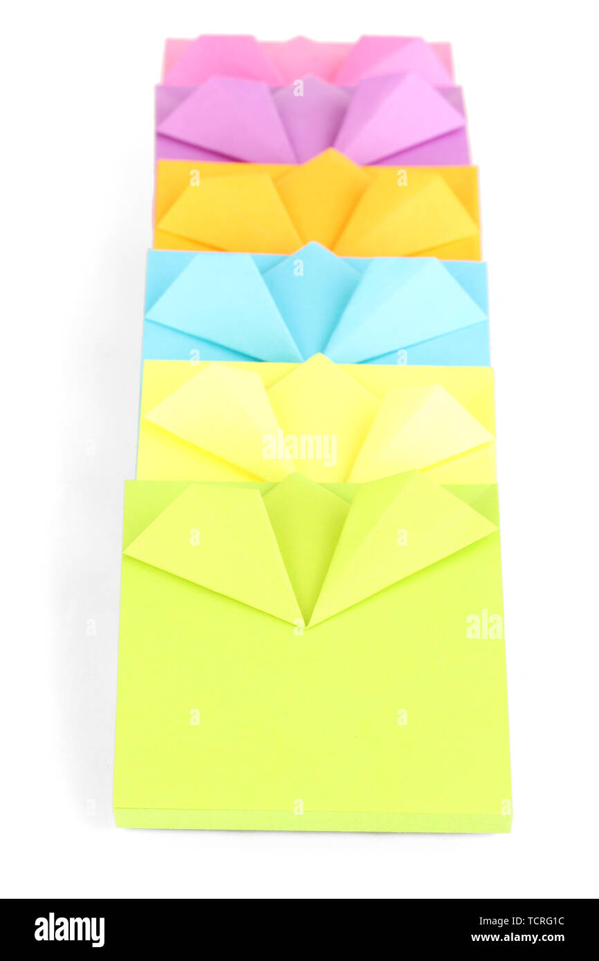 Colorful sticky notes isolated on white Stock Photo - Alamy