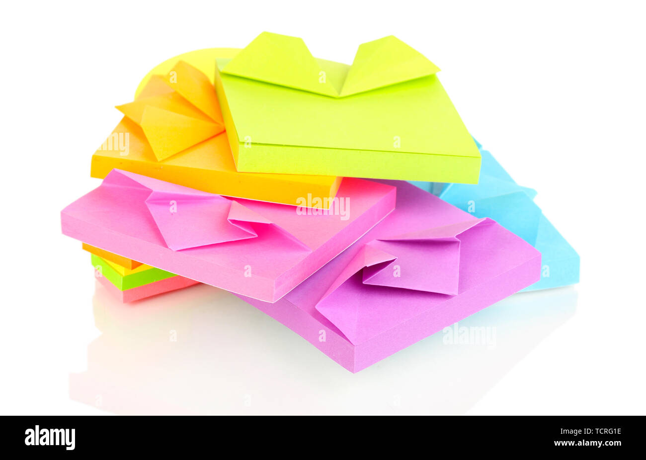 Colorful sticky notes isolated on white Stock Photo - Alamy