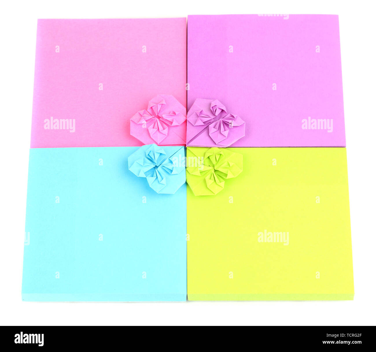 Colorful sticky notes isolated on white Stock Photo - Alamy